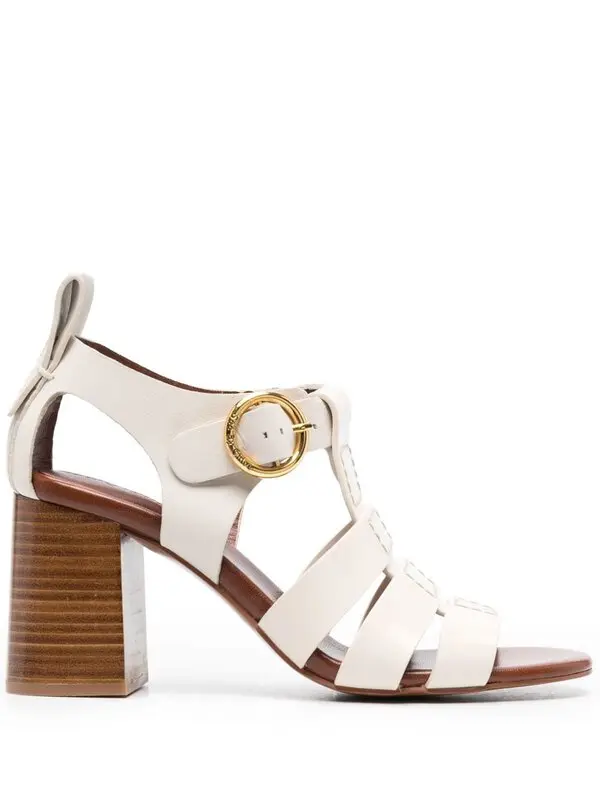 Buy See By Chloé Strappy Block-heeled Sandals - White At 15% Off ...
