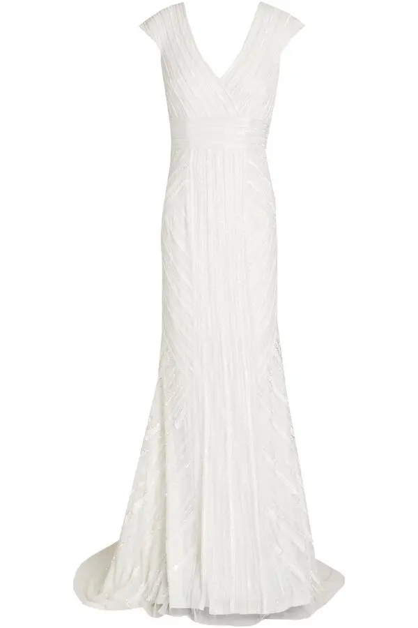 theia beaded wedding dress Theia Raven