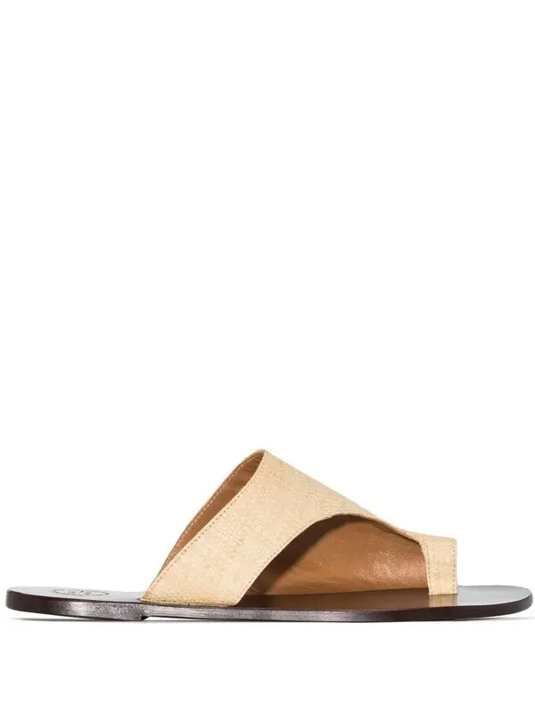 Atp Atelier Rosa Raffia Sandals Neutrals 70% Off Editorialist