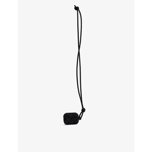 Bottega Veneta Intrecciato Silicone Airpod Pro Case - Black