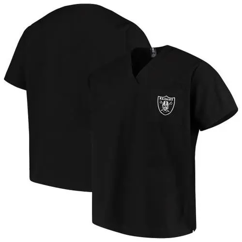 CONCEPTS SPORT Las Vegas Raiders Scrub Top - Black | Editorialist
