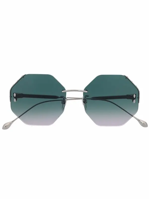 New Isabel Marant Blue Silver Rimless Sunglasses -Flaw Isabel Marant Rimless Sunglasses – 100% UV Protection & Free  main image 2