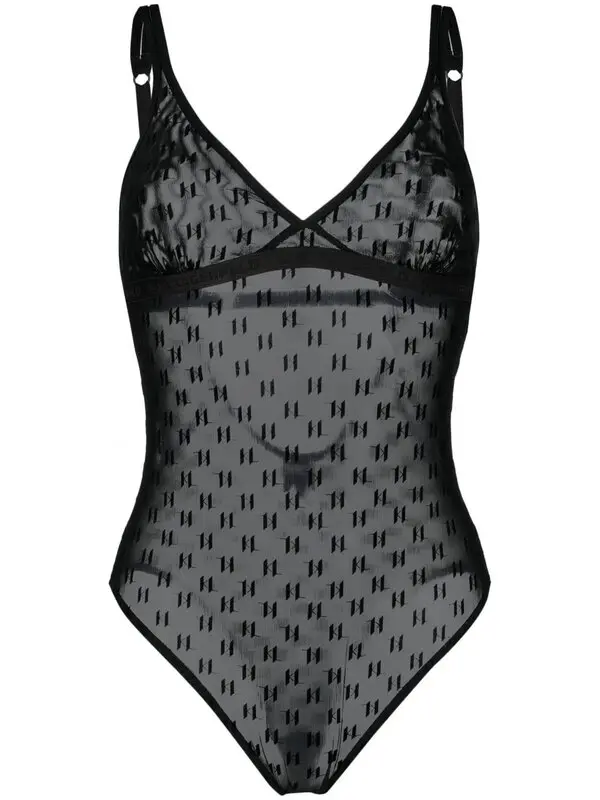 Karl Lagerfeld All-over Logo-pattern Bodysuit