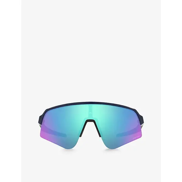 Oakley Acetate Wraparound Sunglasses - Blue
