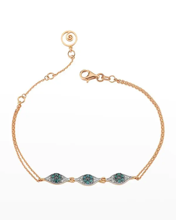 BEE GODDESS Eye Light 3-station Diamond Bracelet