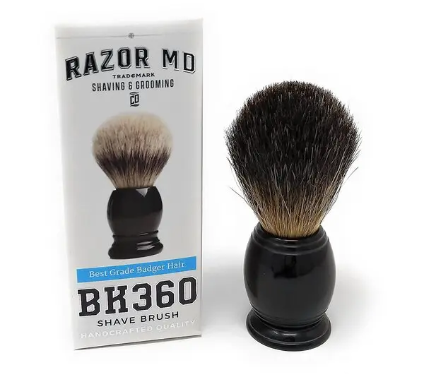RAZOR MD Black360 Shave Brush Best Badger