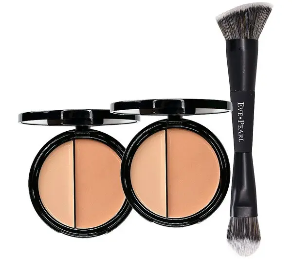 EVE PEARL Hd Dual Foundation Duo With Contour B Lender Brush