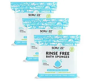 SCRUBZZ Rinse Free 75pc Bath Single Use Showersponge
