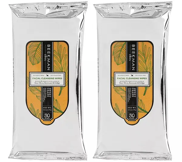 BEEKMAN 1802 Goat Milk Facial Cleansing Wipes D O