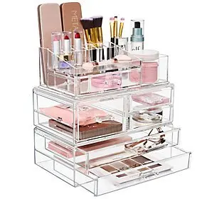 SORBUS Makeup And Jewelry 6-drawer Storage Disp Lay Case Sets