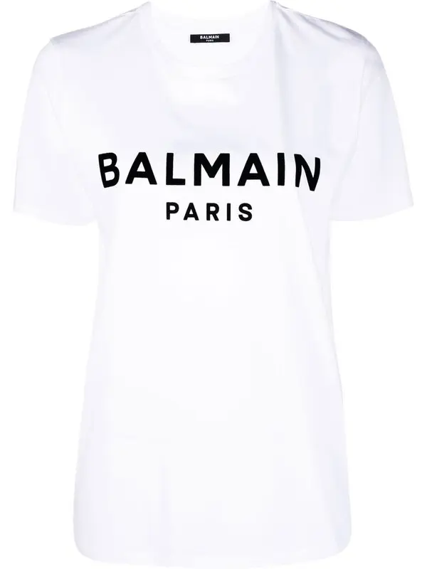 Balmain Logo-print Cotton T-shirt - White