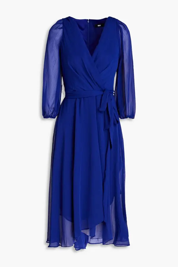 dkny cobalt blue dress Smocked Waist Commuter Dress | Work