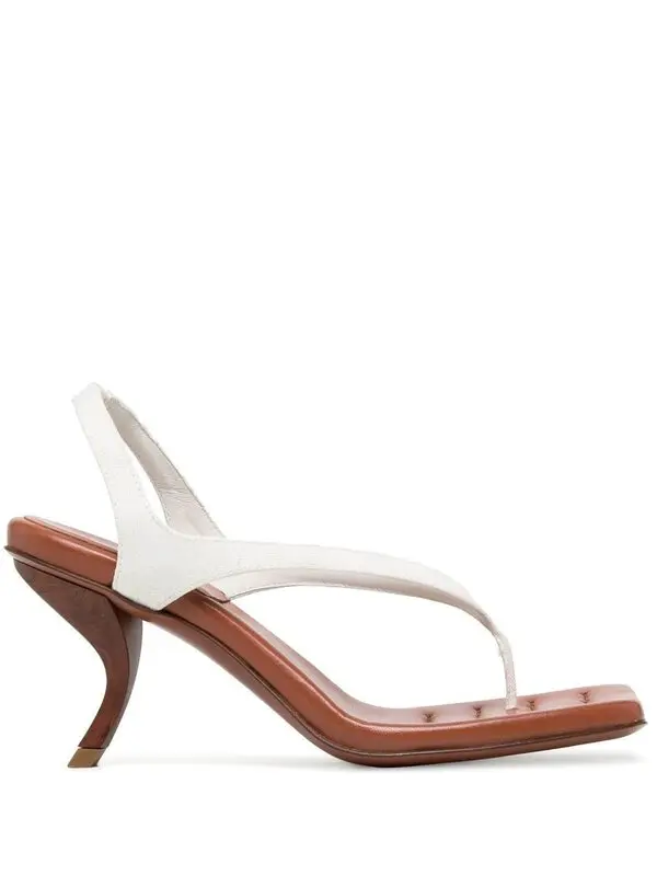 GIABORGHINI Sculpted-heel Thong Sandals