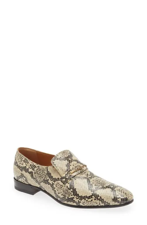 Gucci Lier Python Print Loafer - Beige | Editorialist