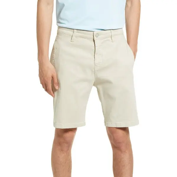 34 Heritage Nevada Soft Touch Stretch Flat Front Bermuda Shorts - Stone Soft Touch