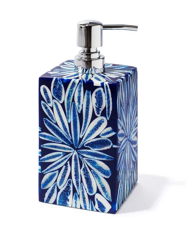 LADORADA Blue Almendro Soap Dispenser - Blue And Ivory