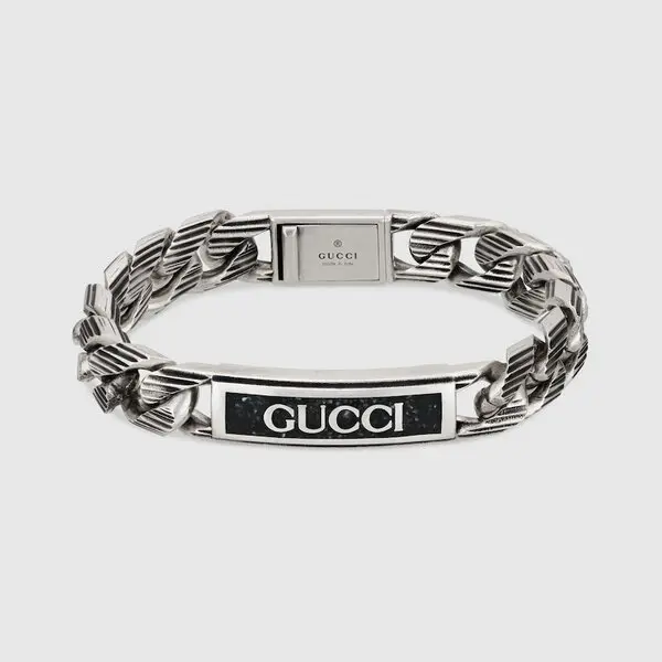 Gucci Logo Thin Enamel Bracelet - One-color | Editorialist