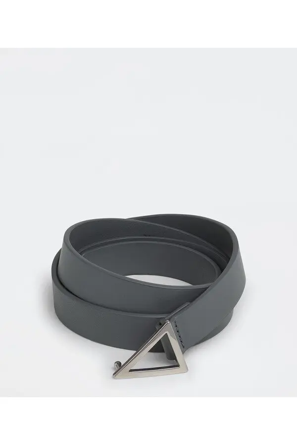 Bottega Veneta Triangle Belt - Silver | Editorialist