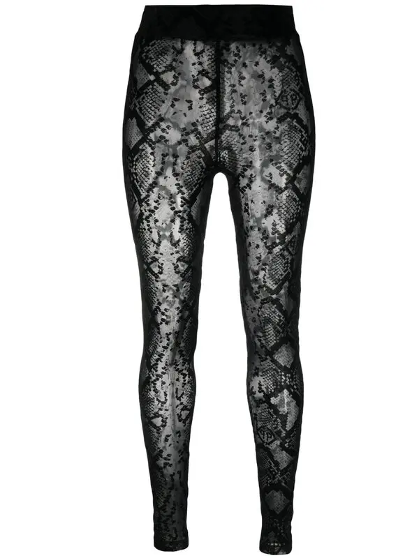Philipp Plein Logo-embroidered High-waisted Leggings