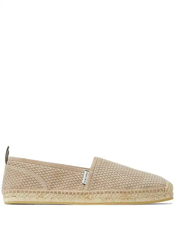 Jimmy Choo Egon Textured Espadrilles In Neutrals - 50% Off  display picture 1