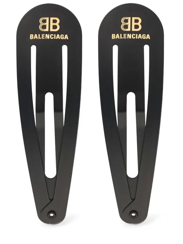 Balenciaga Holli Xxl Hair Clip - Black | Editorialist