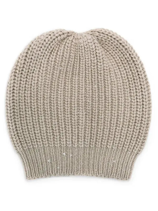 Brunello Cucinelli Purl-knit Beanie - Neutrals