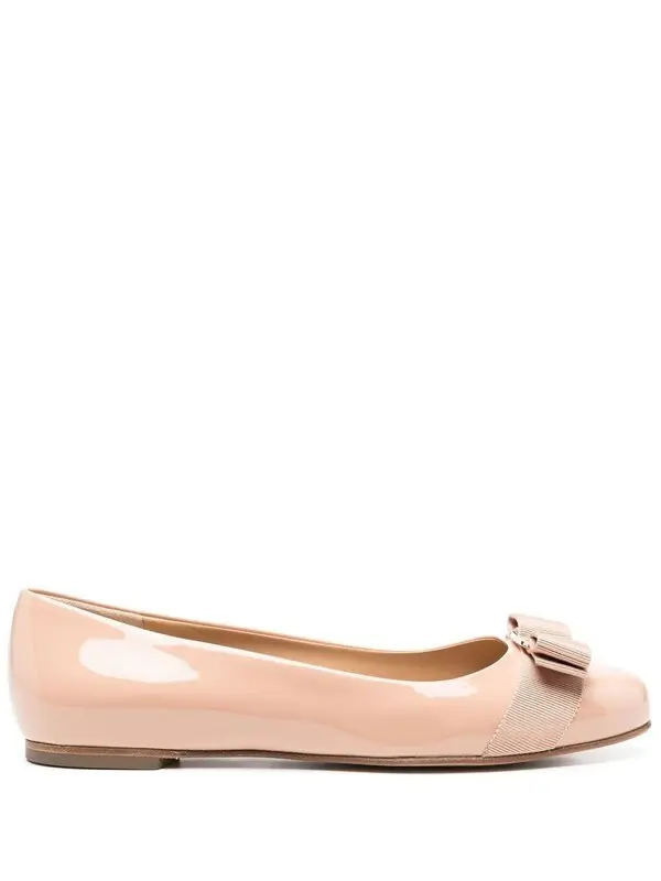 FERRAGAMO Varina Ballerina Shoes - Neutrals