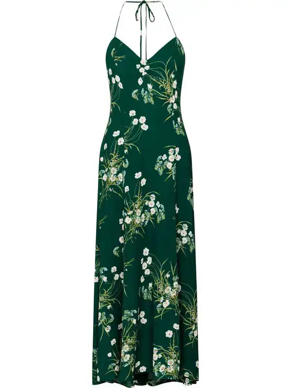 Reformation Tova Midi Dress In Green - 64% Off | Editorialist