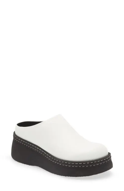 Miista Kristi Wedge Platform Clog In White - 62% Off | Editorialist