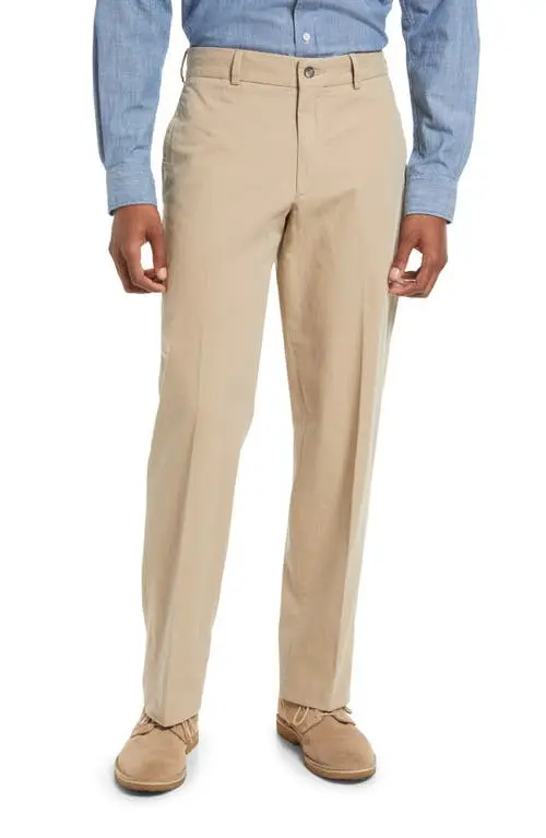 Berle Charleston S Flat Front Chino Pants - Khaki