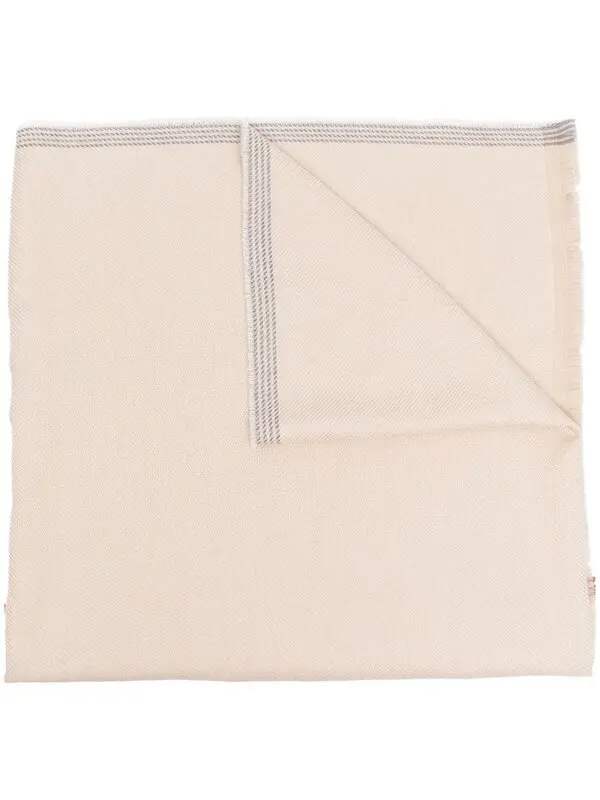Brunello Cucinelli Stripe-detail Silk Scarf
