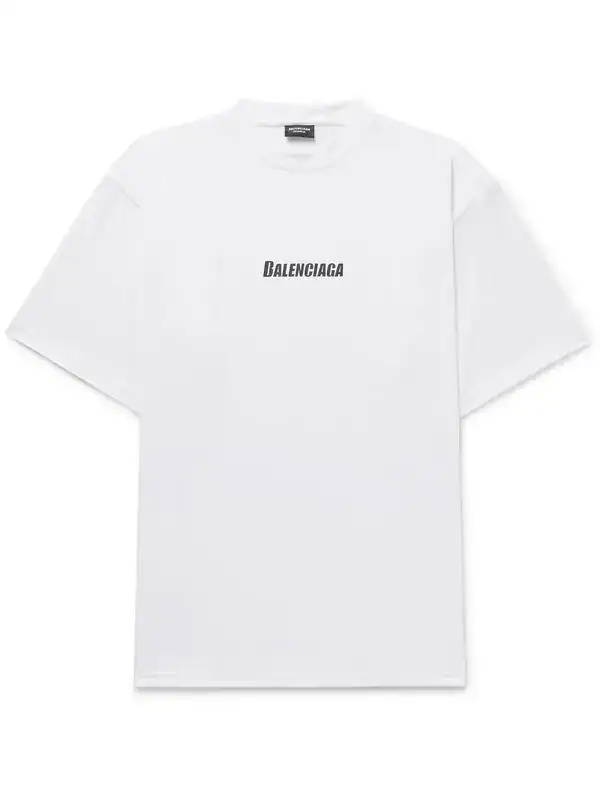 Balenciaga Logo-Print Mesh Swim T-Shirt L In White - 50% Off 
