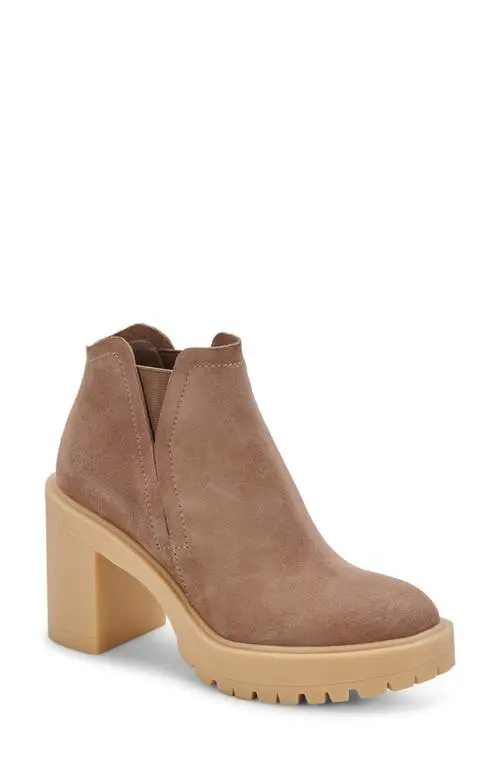 Dolce Vita Cashe H₂O Waterproof Bootie In Mushroom Suede 62% Off