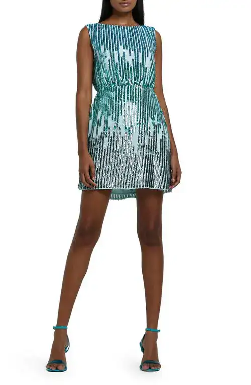 River Island Sequin Ombr Minidress In Green - 63% Off | Editorialist