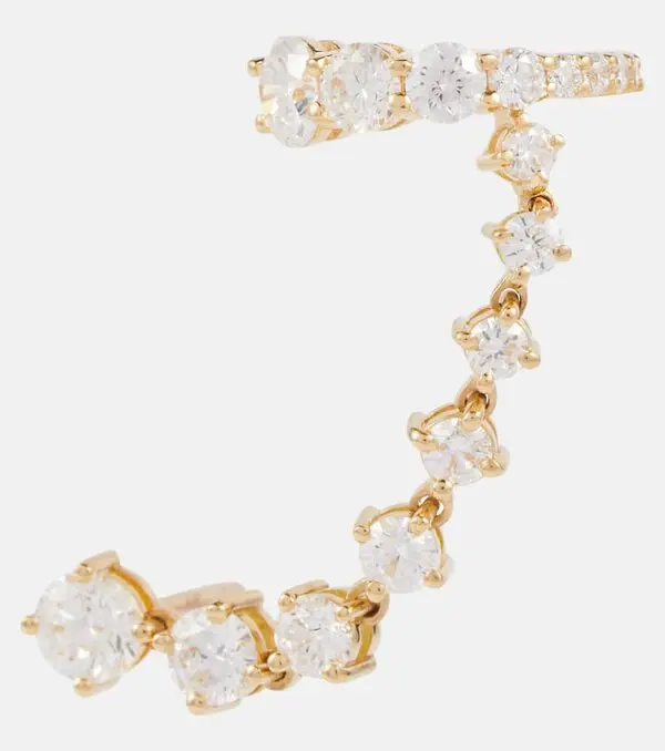 Melissa Kaye Sadie 18kt Single Earring With Diamonds
