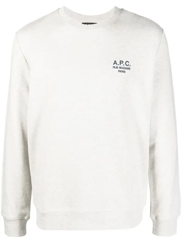 A.p.c. Rider Logo-embroidered Sweatshirt - Grey