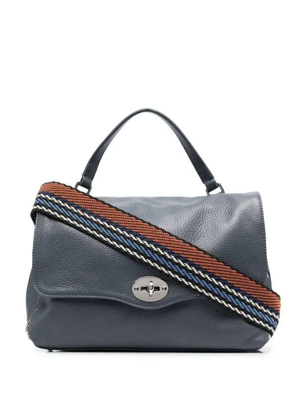 ZANELLATO Medium Postina Leather Tote - Blue
