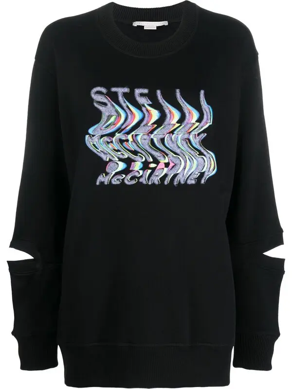 Stella McCartney Warped-logo Oversized Sweatshirt