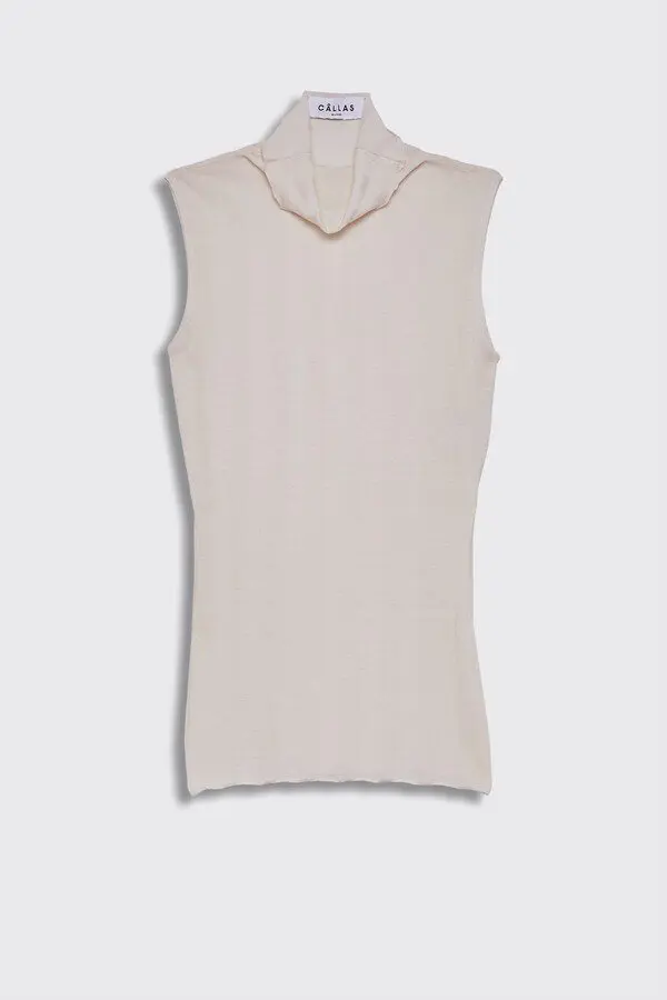 CALLAS MILANO Sleeveless Turtleneck - Neutral