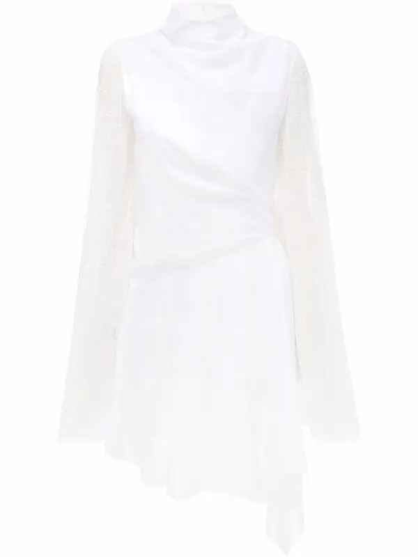 JW Anderson Sheer-sleeve Asymmetric Dress