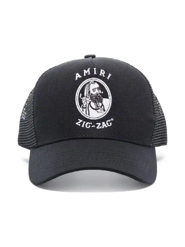Amiri X Zig-Zag Trucker Hat - Black | Editorialist