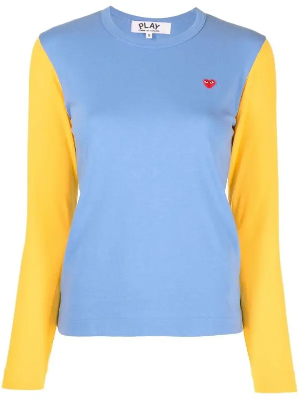 Play Comme Des Garcon Two-tone Sweater - Blue