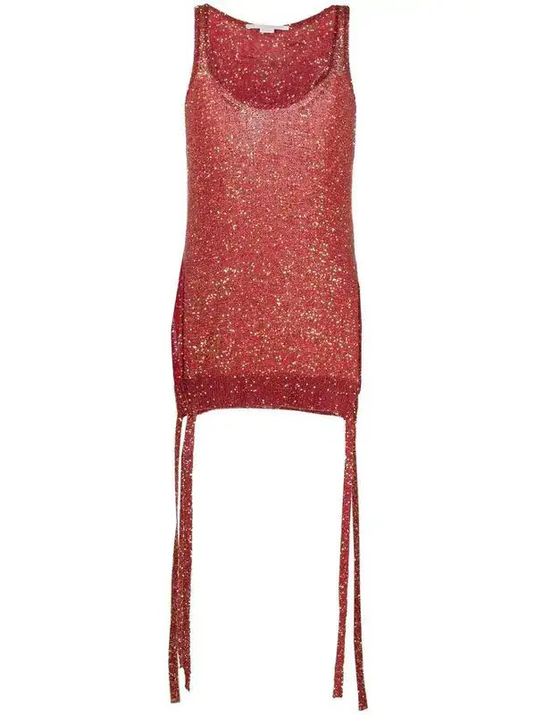 stella mccartney red sequin dress Lot