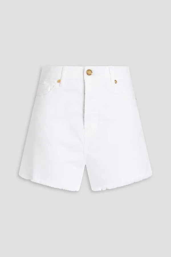 Alexandre Vauthier Frayed Denim Shorts