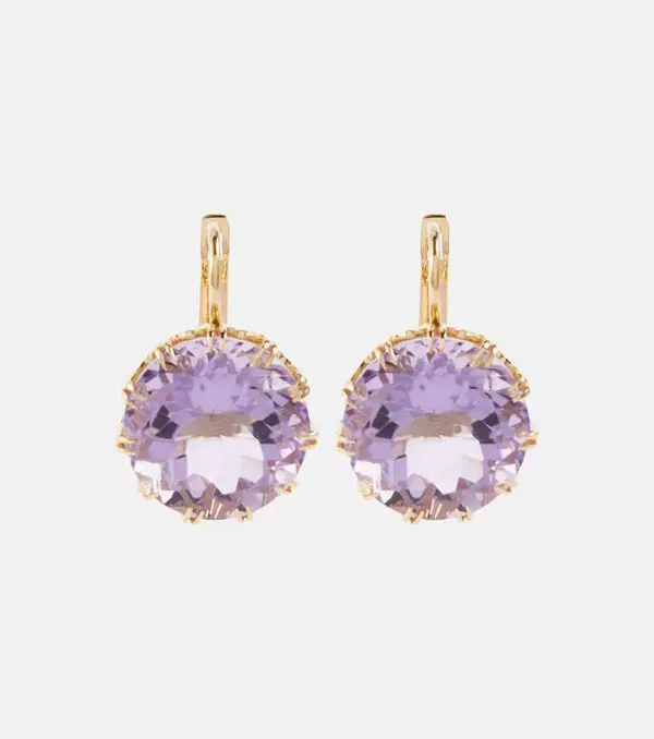 Ileana Makri 18kt Yellow Gold Earrings With Amethyst