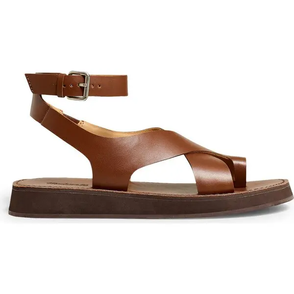 Madewell The Natasha Flatform Sandal - Dark Coffee