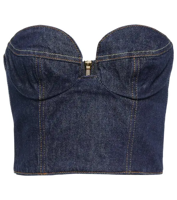 Magda Butrym Denim Bustier - Blue