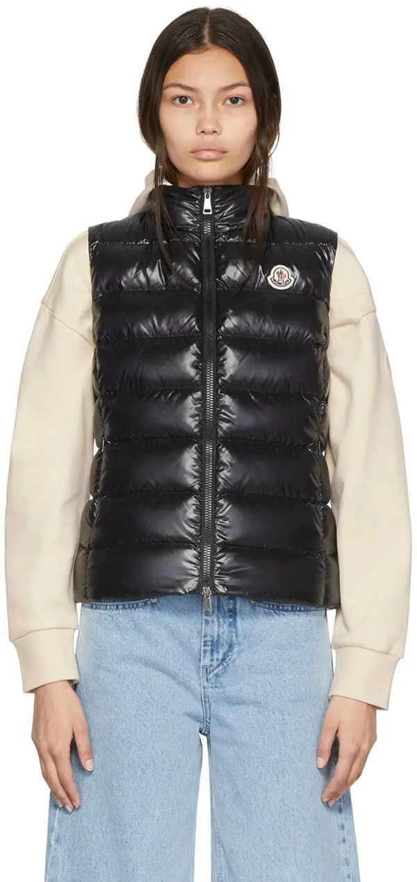 Moncler Down Vest Moncler Womens Ghany Vest Moncler Black Ghany