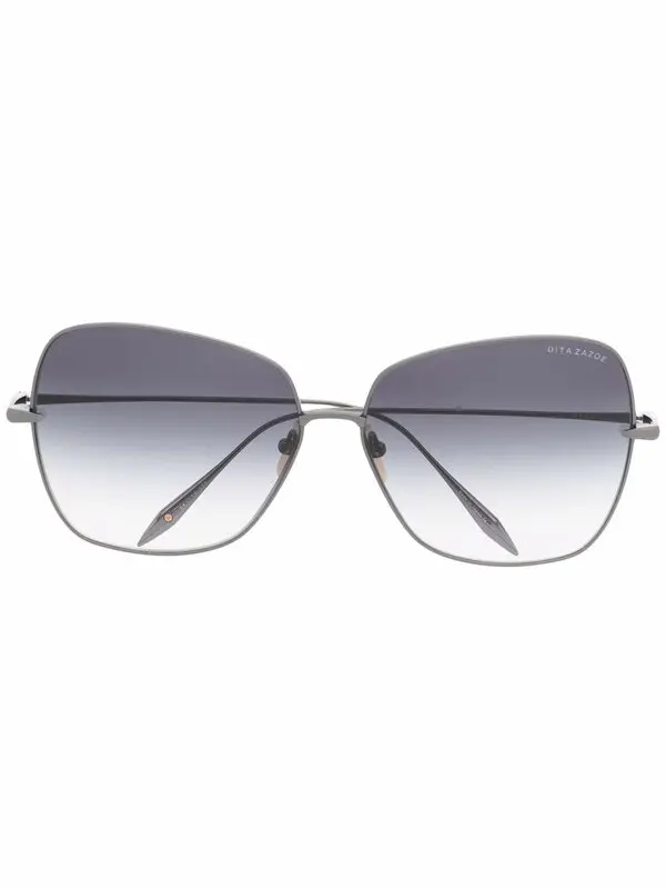 Dita Zazoe Butterfly-Frame Sunglasses - Silver | Editorialist display picture 2
