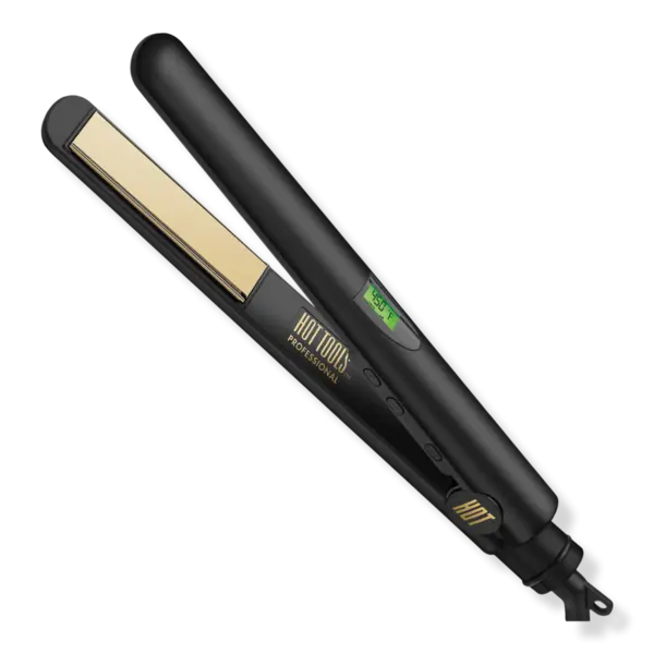 HOT TOOLS Professional 1" Ceramic + Titanium Digital Flat Iron